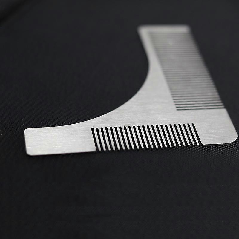 L Shaped Stainless Steel Beard Shaper Facial Hair Shaping Tool | Fruugo UK