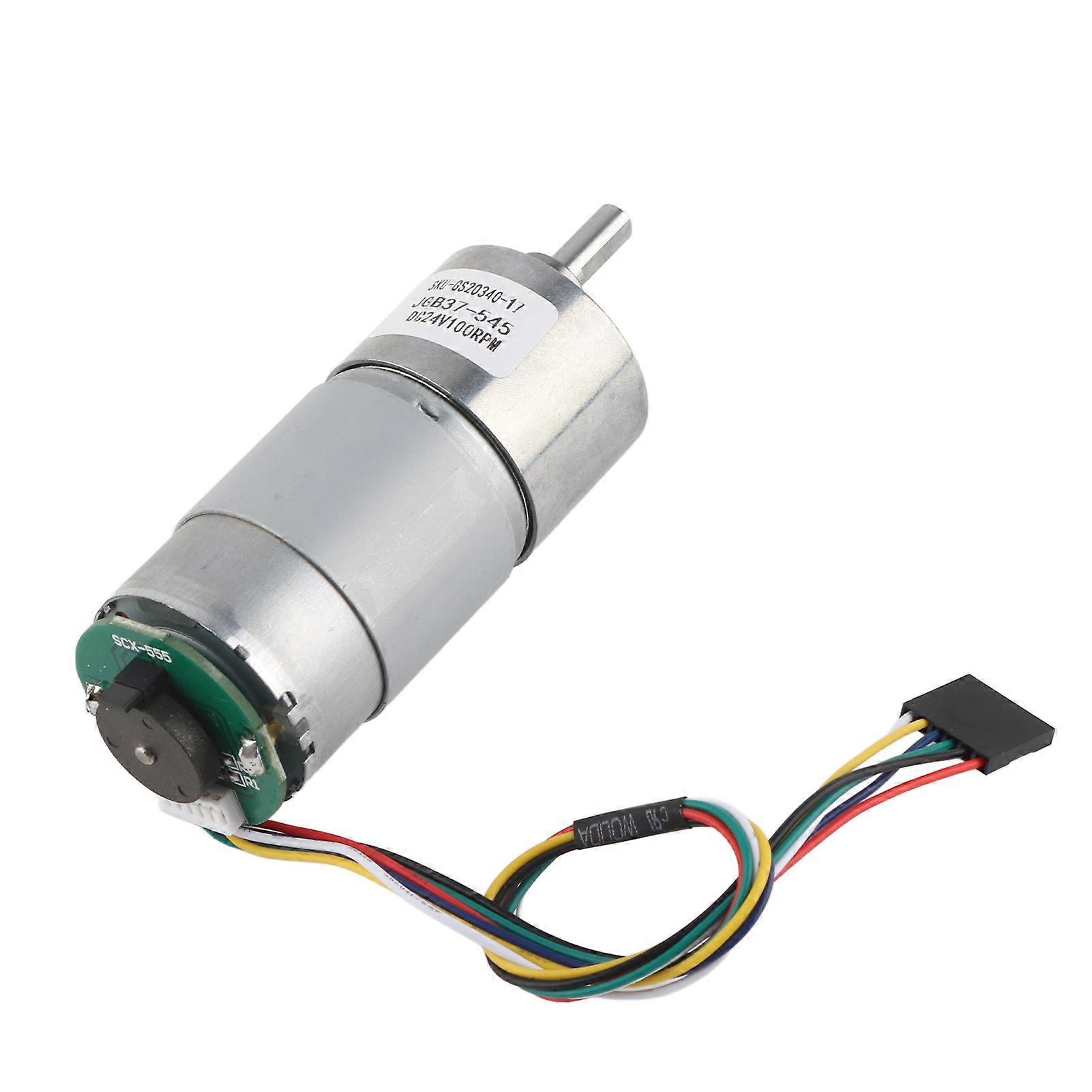 Large Torsion Gear Motor With Encoder 12/24v Power Speed Reduction ...