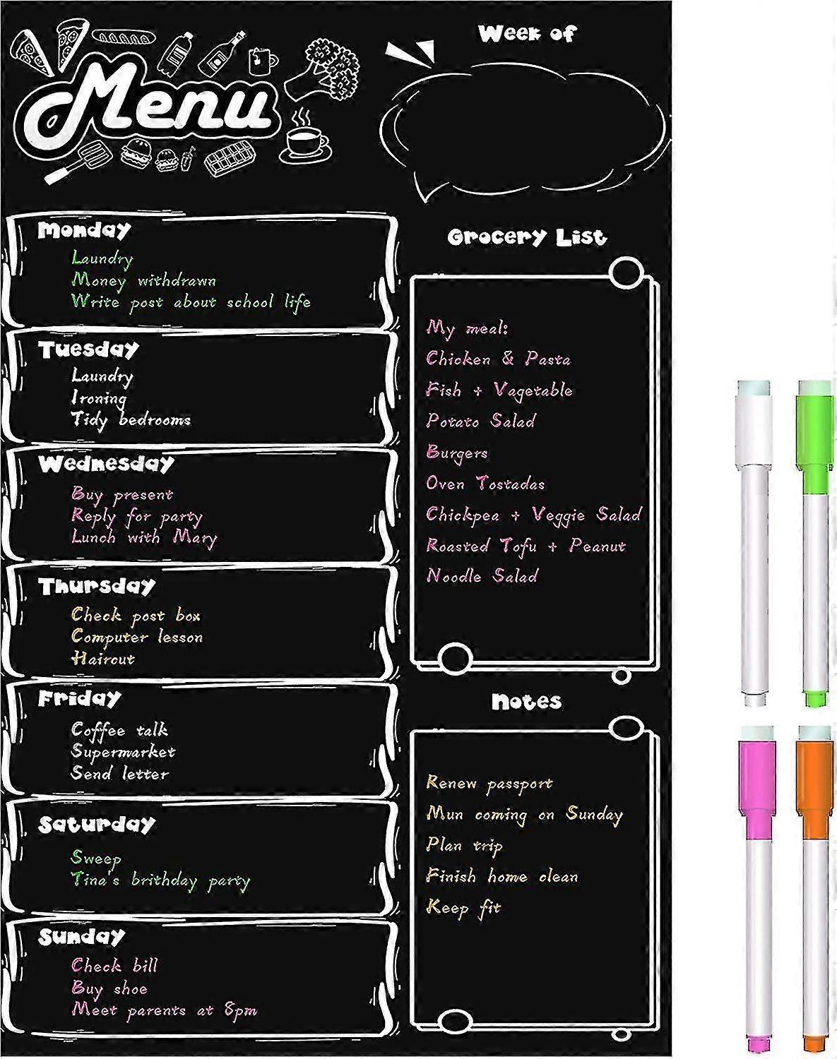 Bran Dry Erasable Calendar Set With 4 Markers, Calendar Table For ...