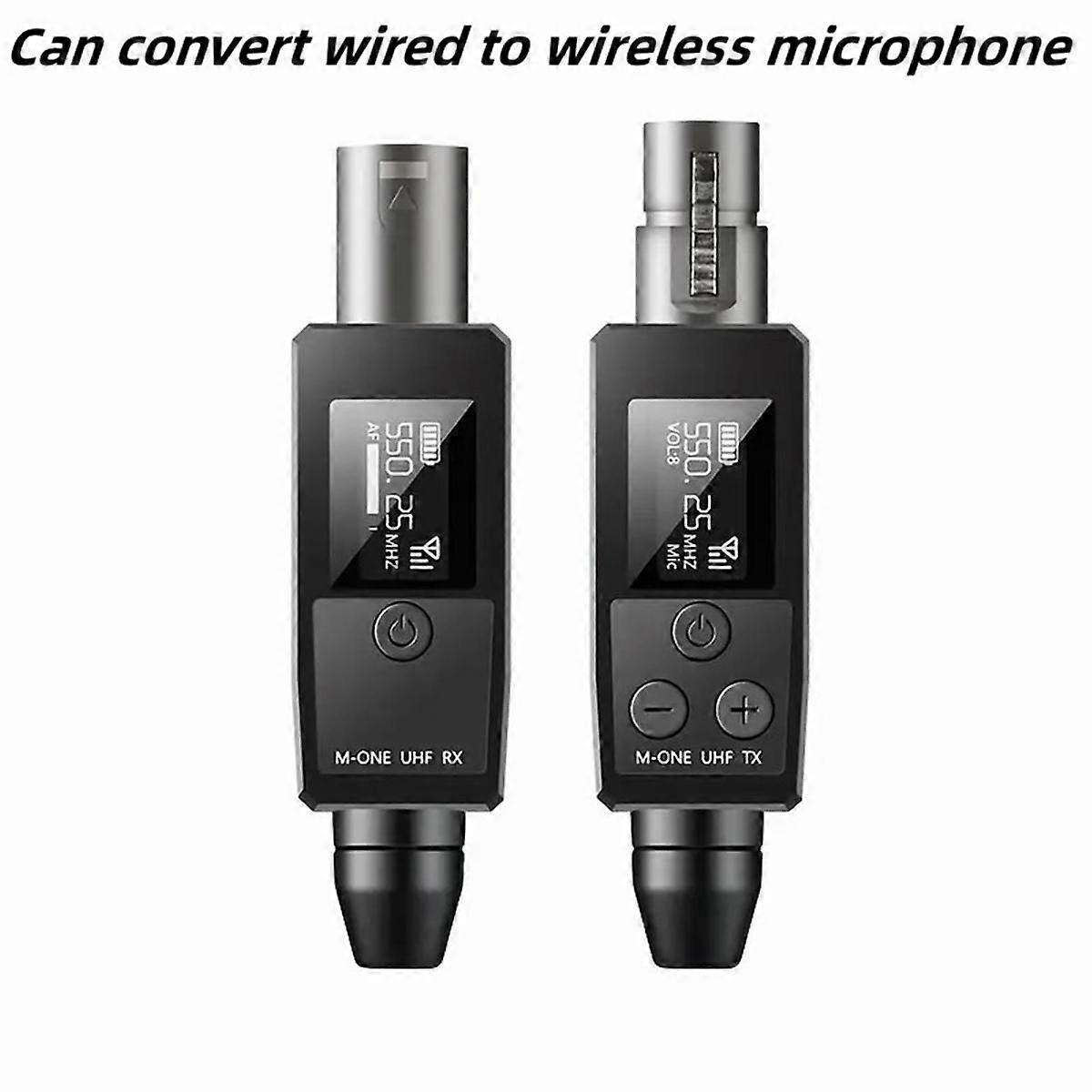 UHF Wireless Microphone Transmitter Receiver XLR Microphone Wireless ...