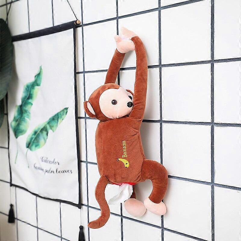Cartoon Monkey Paper Napkin Tissue Box Home Car Paper Holder Organizer ...