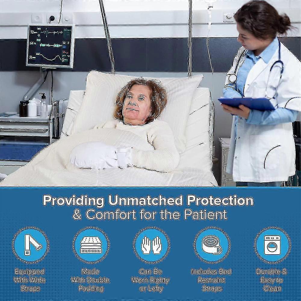 Medical Double Security Mitts - One Size Fits All Hand Restraint Gloves ...