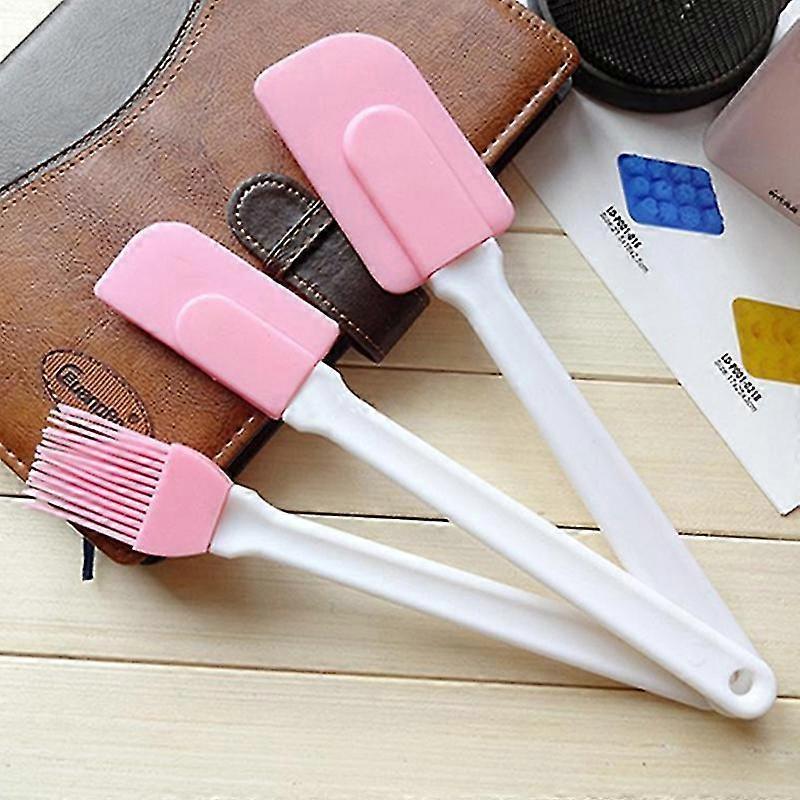 3x Silicone Cream Spatula Batter Scraper Brush Mixing Shovel Butter ...