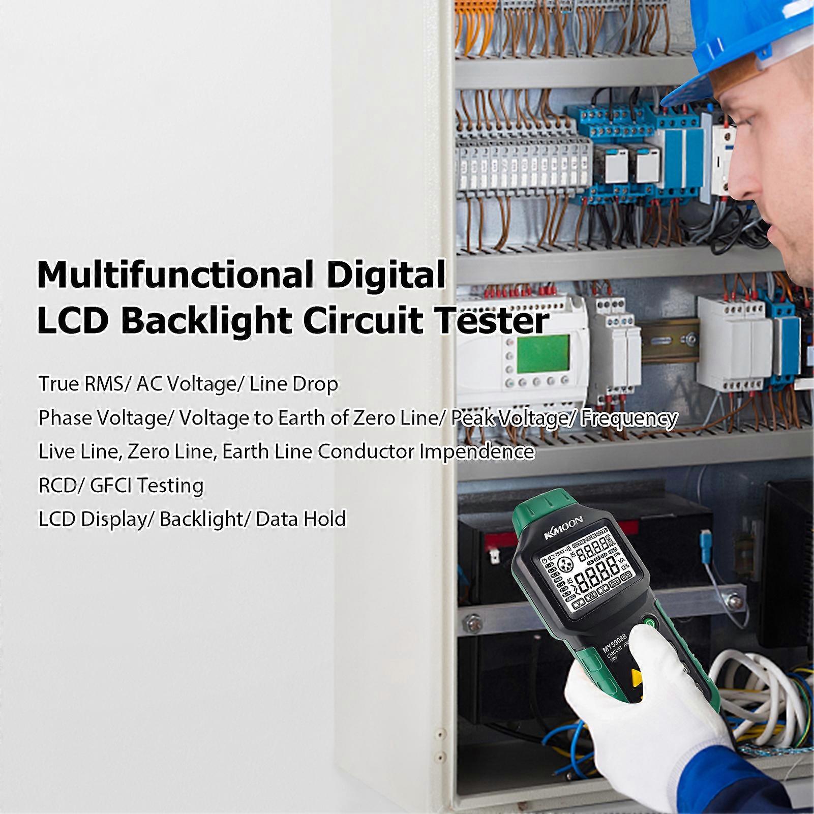 MY5908 Digital Circuit Analyzer LCD Backlight True RMS AC Voltage RCD ...