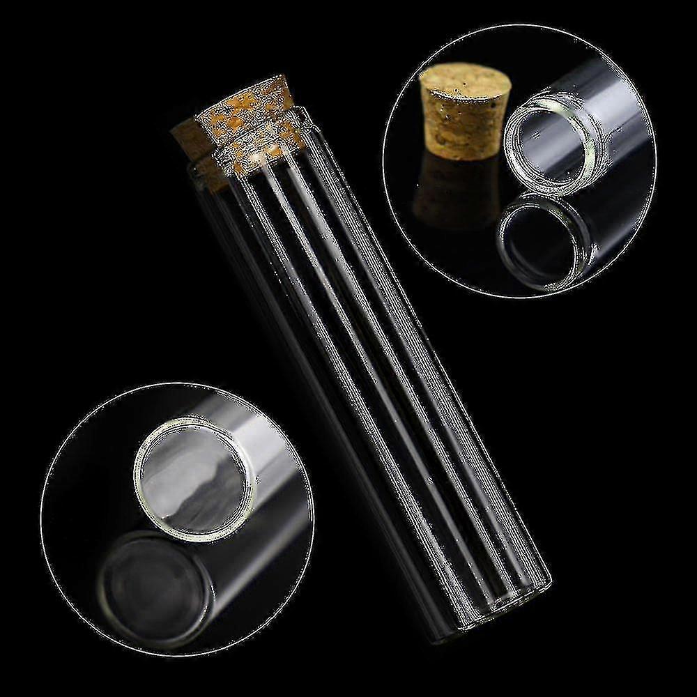 30pcs 25ml Glass Test Tubes, 20 X 100mm Clear Flat Test Tubes With Cork ...