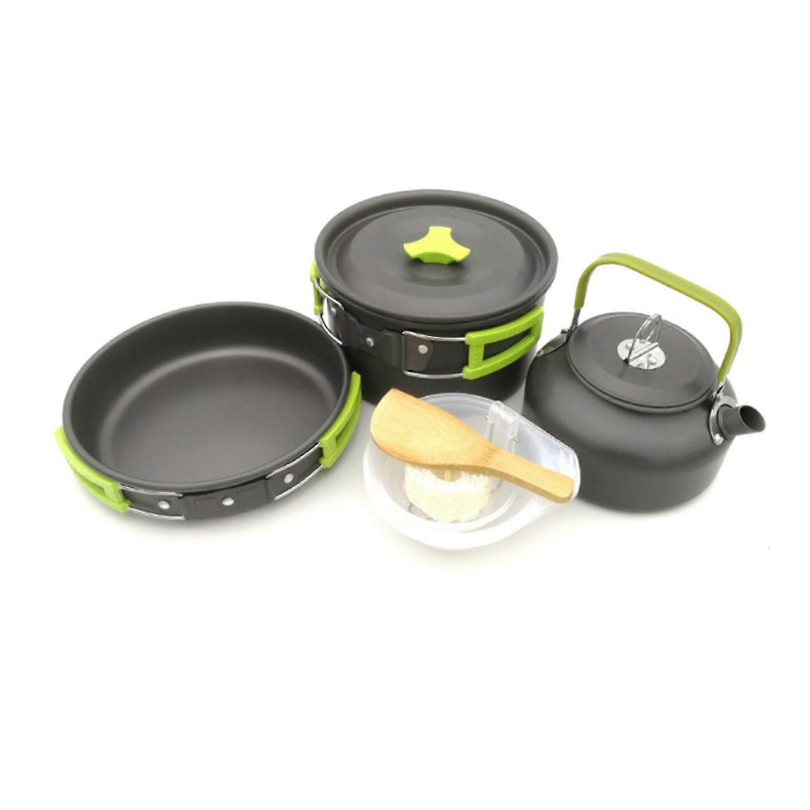 Camping Cookware Set, Hard Anodized Aluminum Outdoor Pots And Pans ...