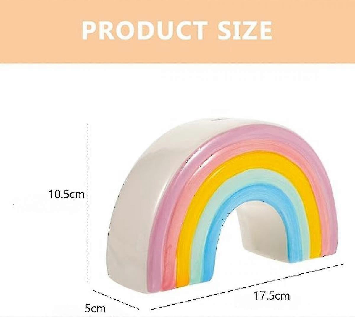 Rainbow Design Ceramic Piggy Bank Money Box Money Bank Money Saver ...