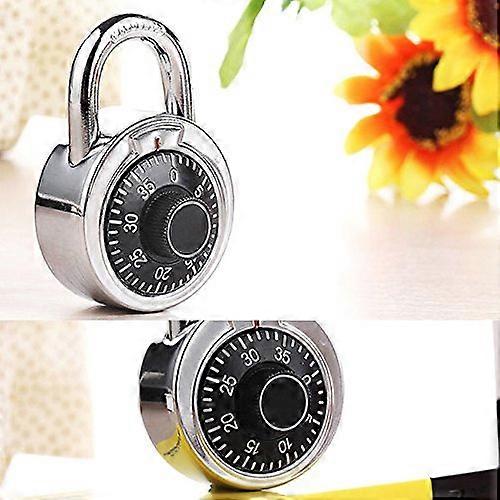 Combination Padlock, Rotating Padlock Round Dial Number Digit ...