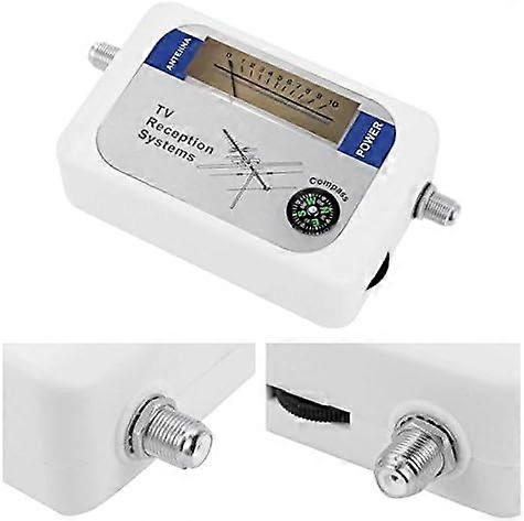 Digital Aerial Terrestrial TV Antenna Signal Strength Meter White1Pcs ...