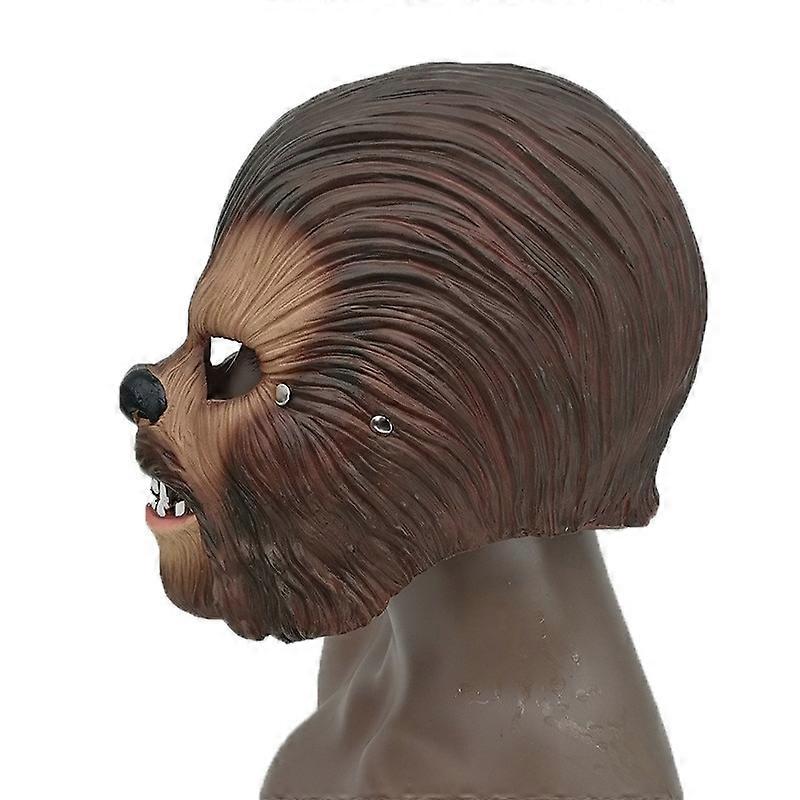 Halloween Mask Movable Jaw Full Head Chewbacca Masks Movie Cosplay ...