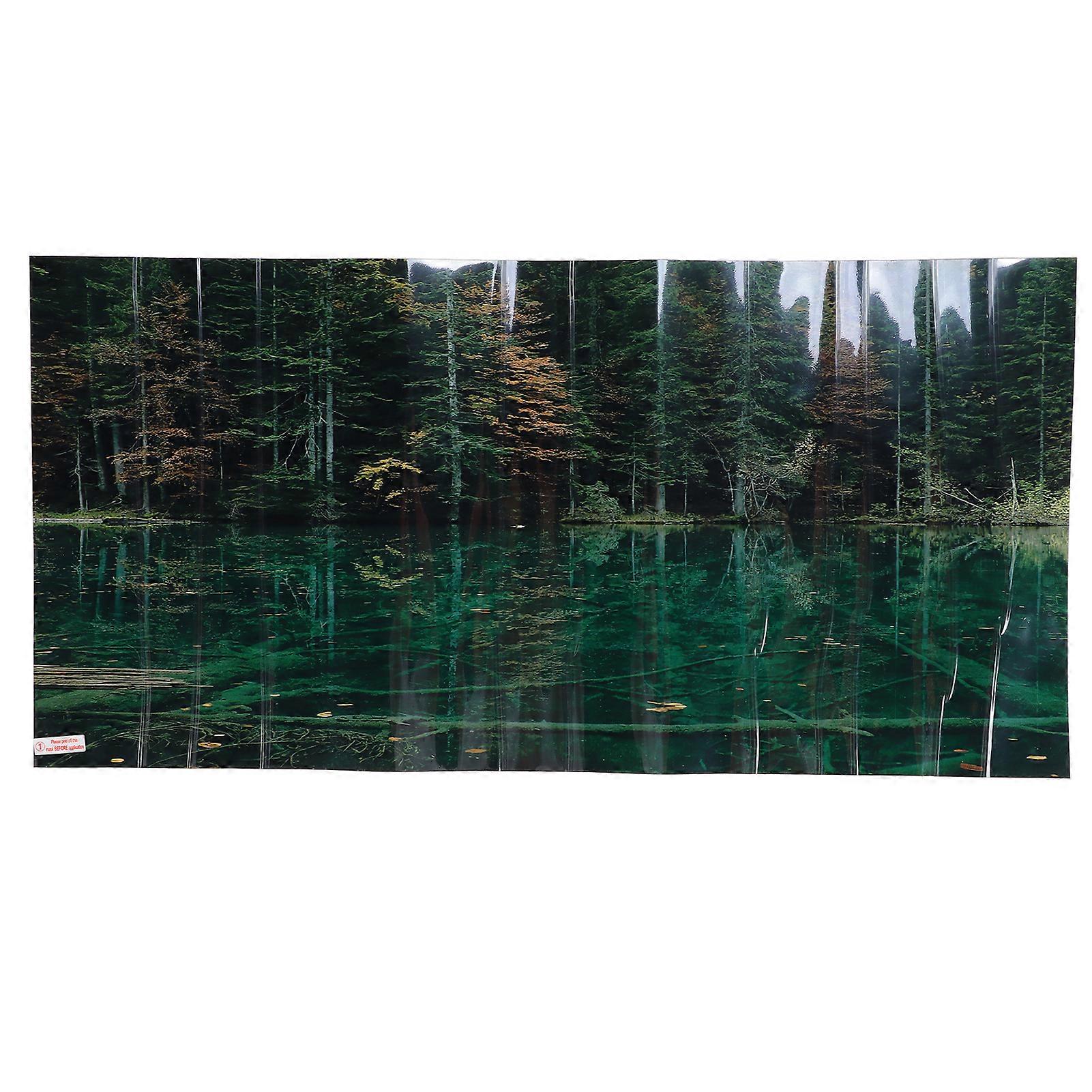 Fish Tank Background Decoration Lake Reflection Pattern 3D PVC Self ...