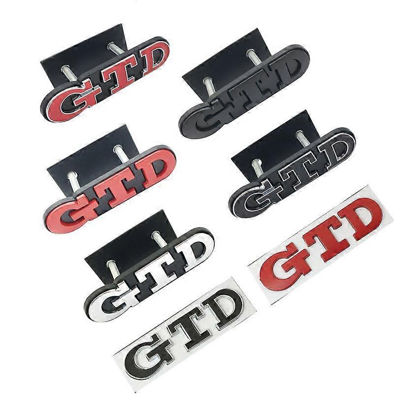 3D Metal Sticker GTD Front Grille Emblem Rear Trunk Stickers For GTD ...