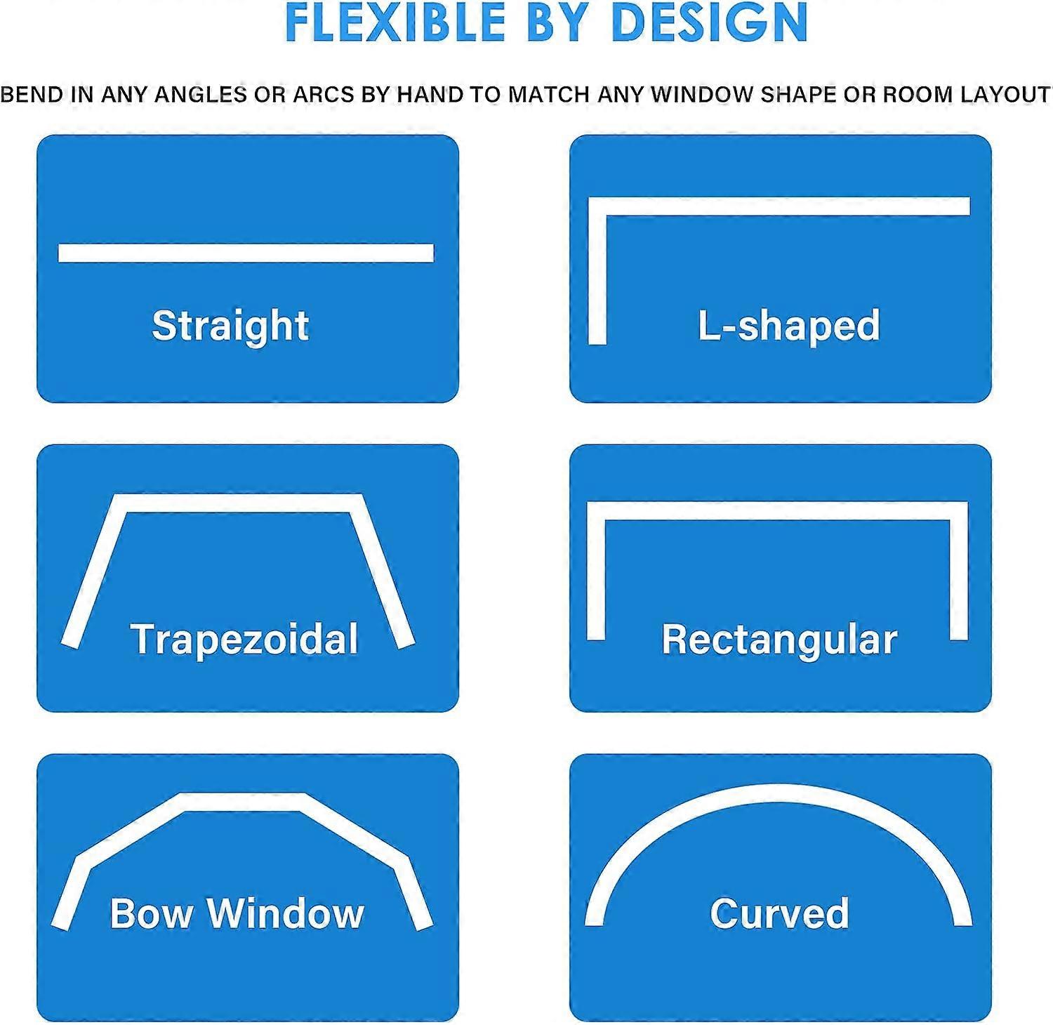 Flexible Bendable Ceiling Curtain Track Room Divider 3 Meters /9.8 FT ...