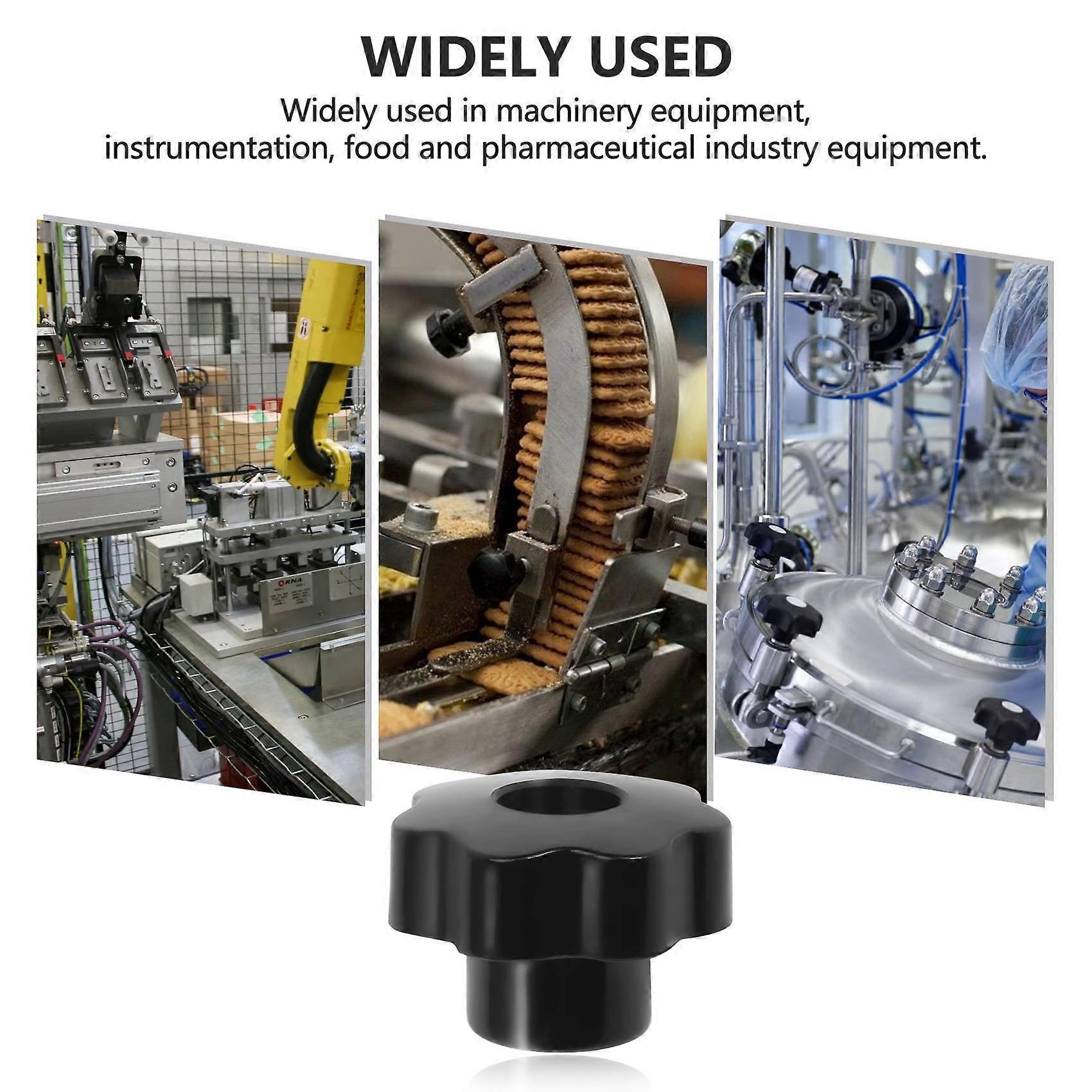 M10 10mm Dia Thread Black Plastic Star Head Clamping Knob Grip | Fruugo UK