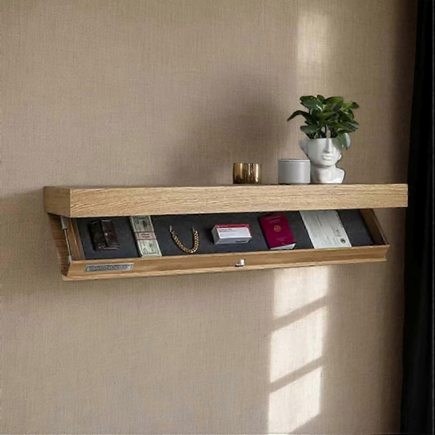 Wall Mount Floating Shelf Hidden Storage Box Secret Compartment ...