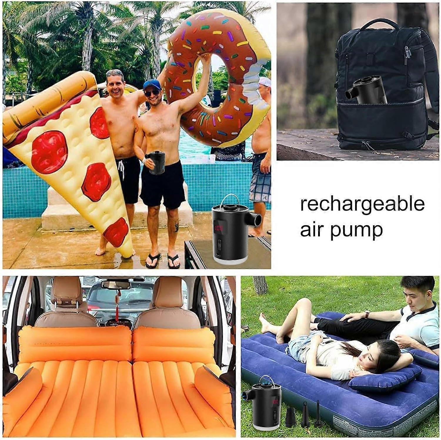 Electric Air Pump Rechargeable Compressor for Fast Inflation and ...