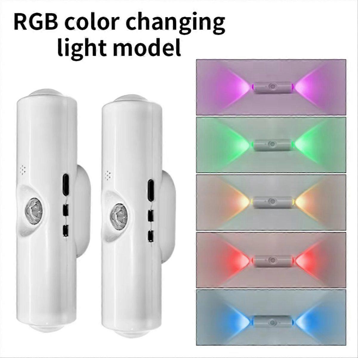 2PCS LED Cabinet Lights with Motion Sensor Rechargeable Ambient Wall ...