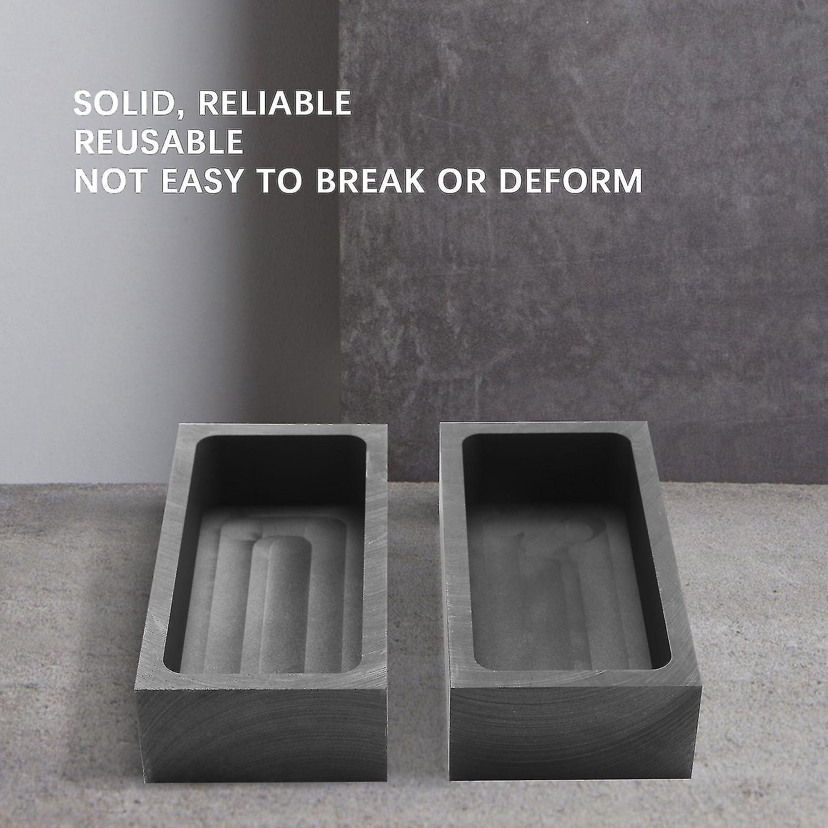 4 Pieces 1 Kg Graphite Ingot Mould Casting Ingot Crucible Mould Silver ...