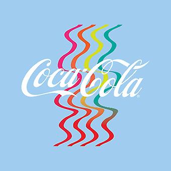Coca Cola Rainbow Waves Logo Women's T-Shirt | Fruugo US