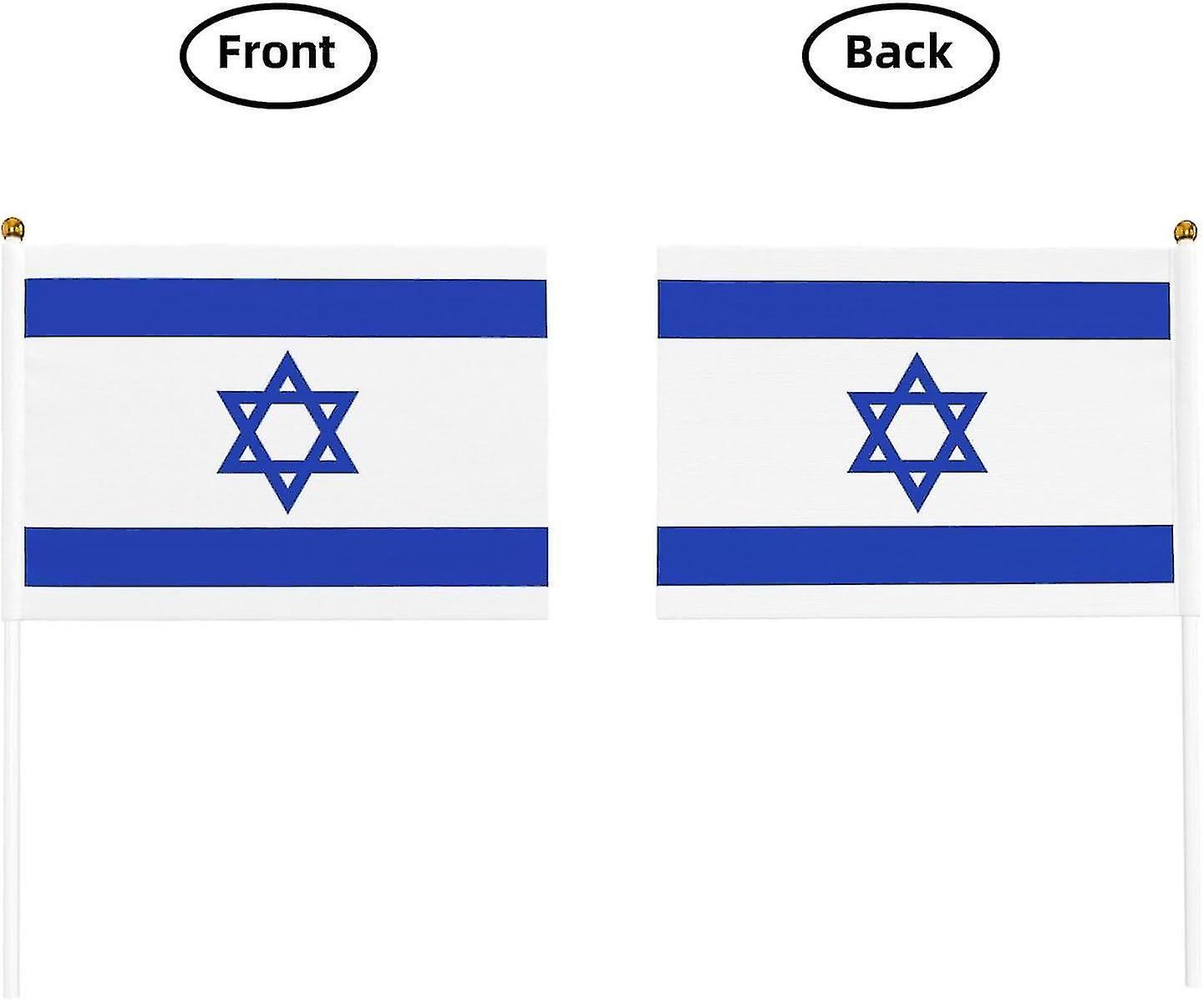 30 Pack Israel Mini Flag Bandera De Israeli Jewish Stick Flags Hand ...