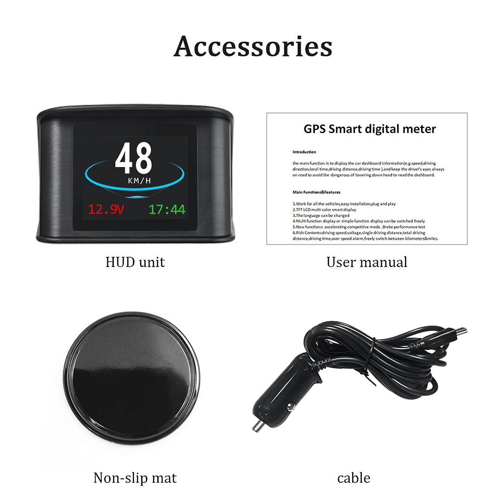 Smart Hud Display, 2.2 Inch Universal Gps Head Up Display Displays ...