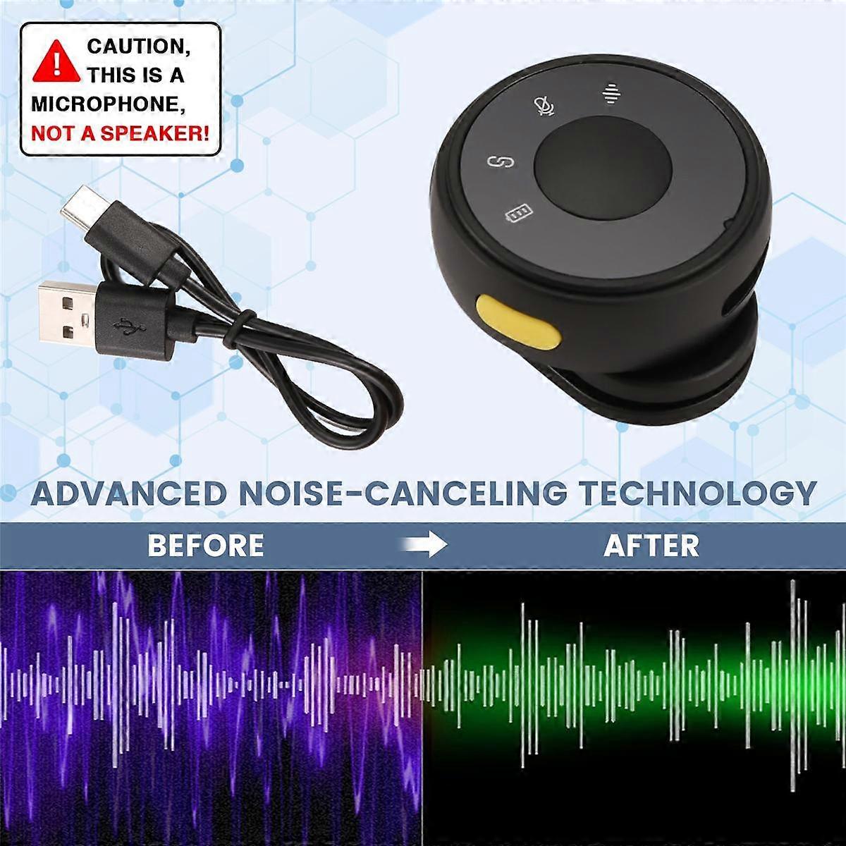 Magnetic Suction Back Clip Wireless Microphone USB-C Circular Button ...