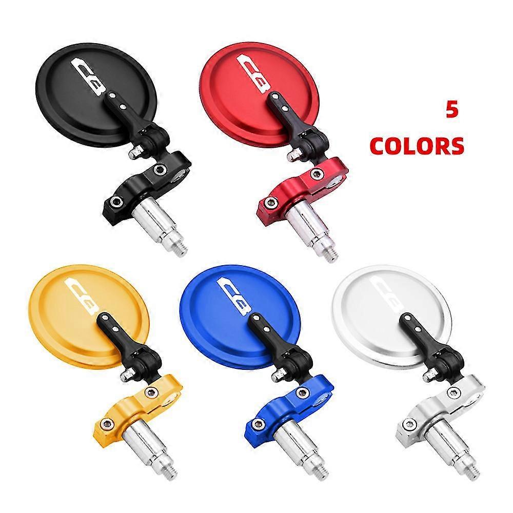 Motorcycle Mirrors 3 Inch Round Folding Bar End Side Mirrors For Honda ...