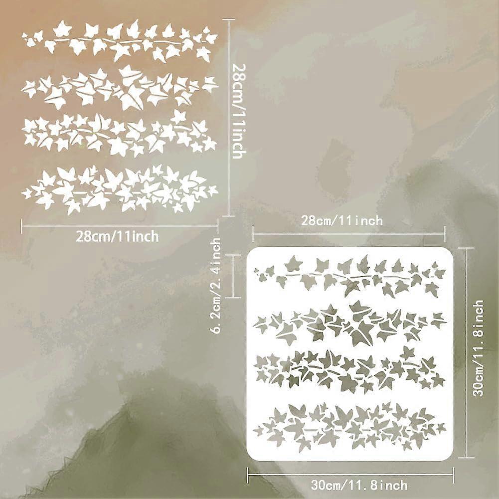 Ivy Border Painting Stencil 11.8x11.8 inch Reusable Ivy Vines Painting ...