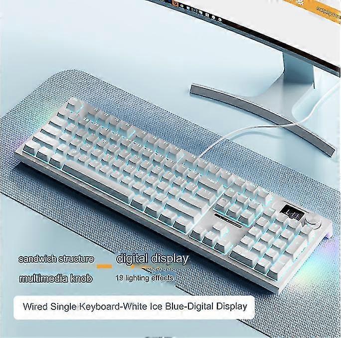 Wireless Bluetooth hot-swappable mechanical keyboard three-mode wired ...