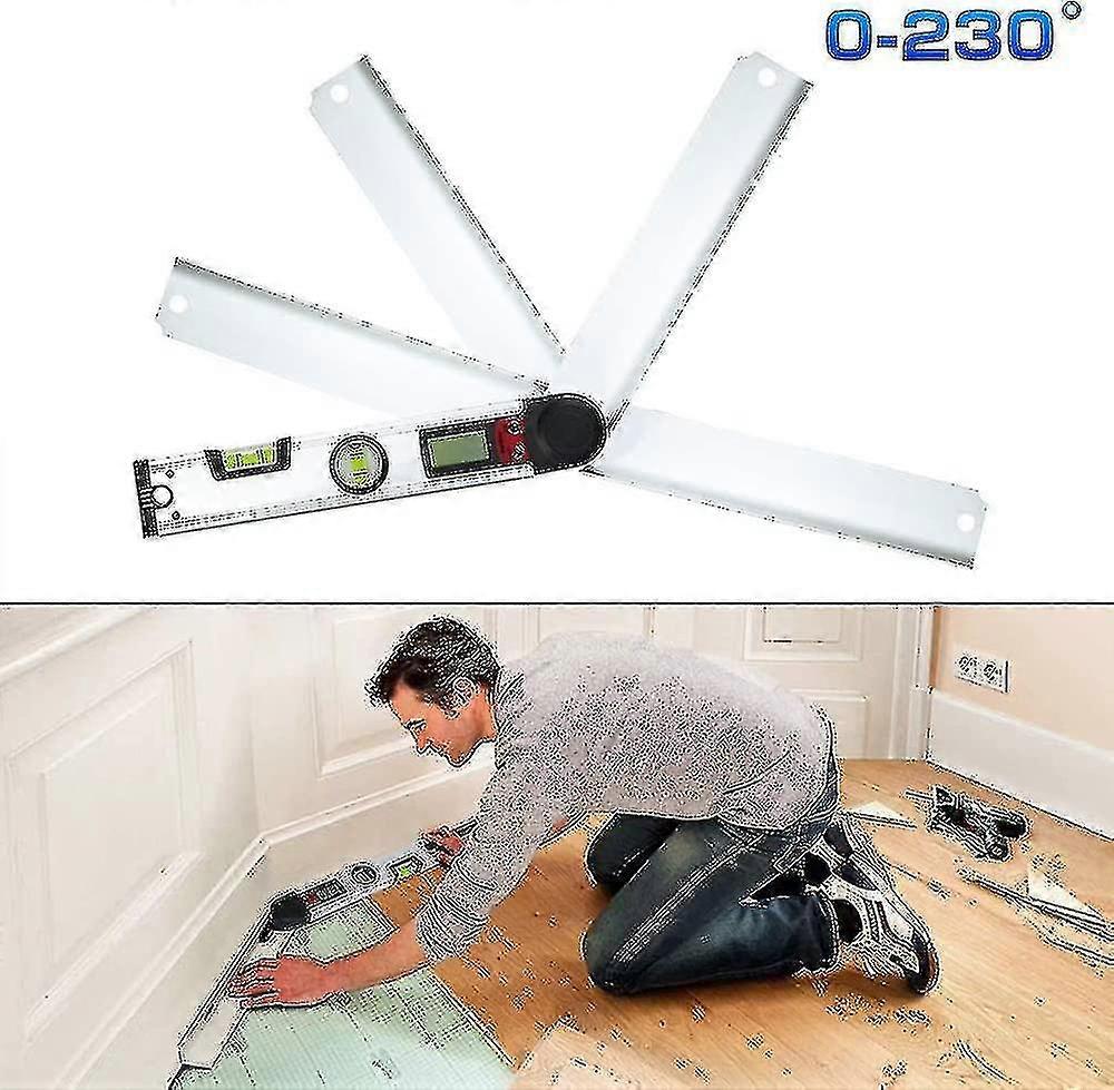 Digital Protractor 0-230 Electronic Digital With Lcd Display - 300mm ...
