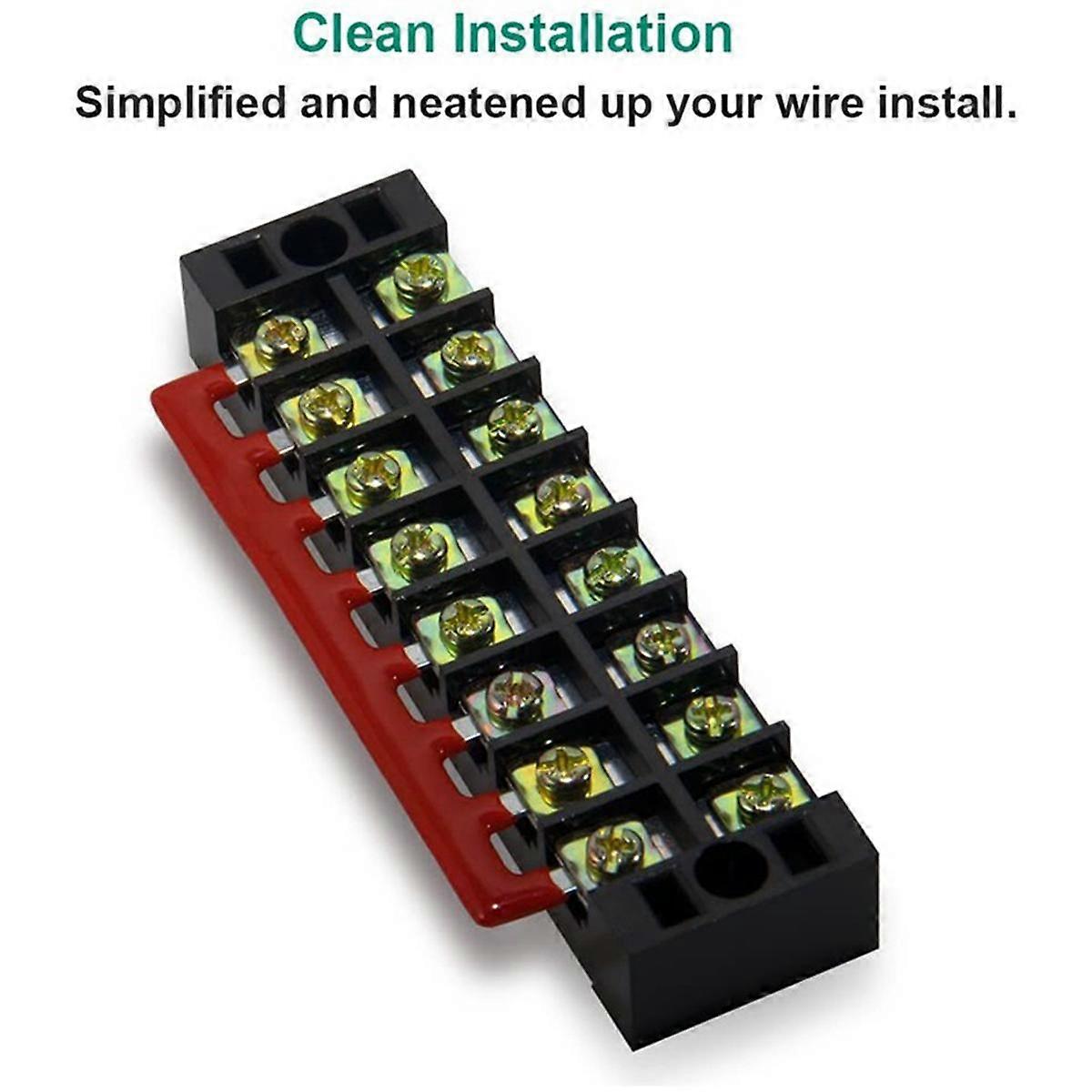 4 Pc 8P Terminal Block, 4 Pc 8P Shorting Bar, TB1505 Flame Retardant ...
