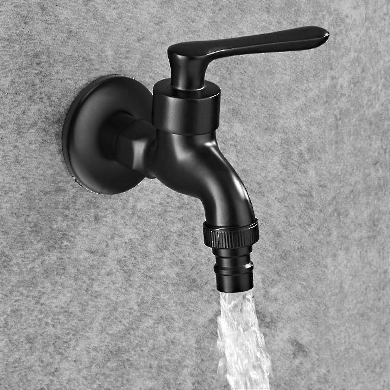 4 Pieces Matte Black Shower Mixer Rosette, Stainless Steel Faucet ...