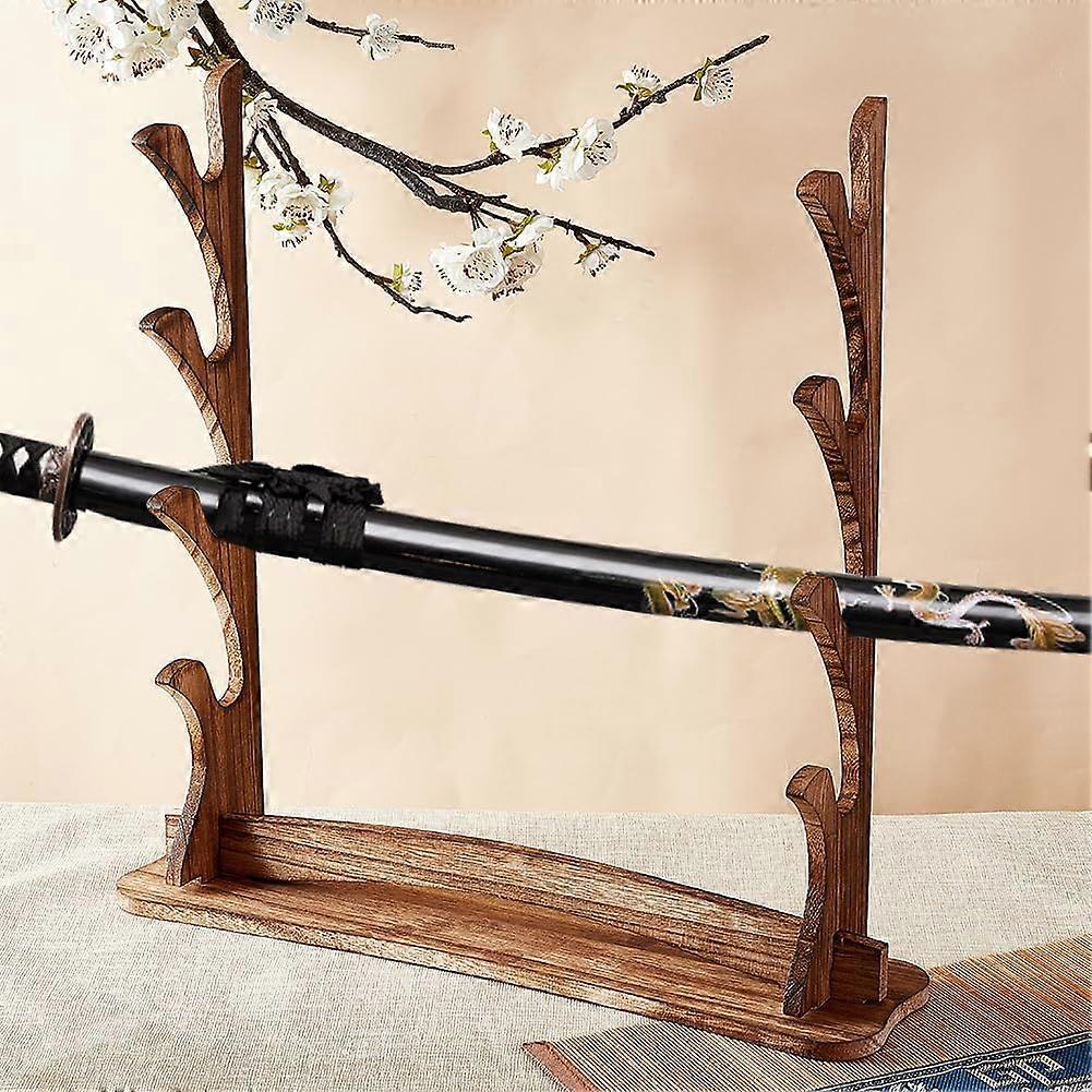 Sword Stand Wooden Sword Katana Holder Stand Desktop Bracket Samurai ...
