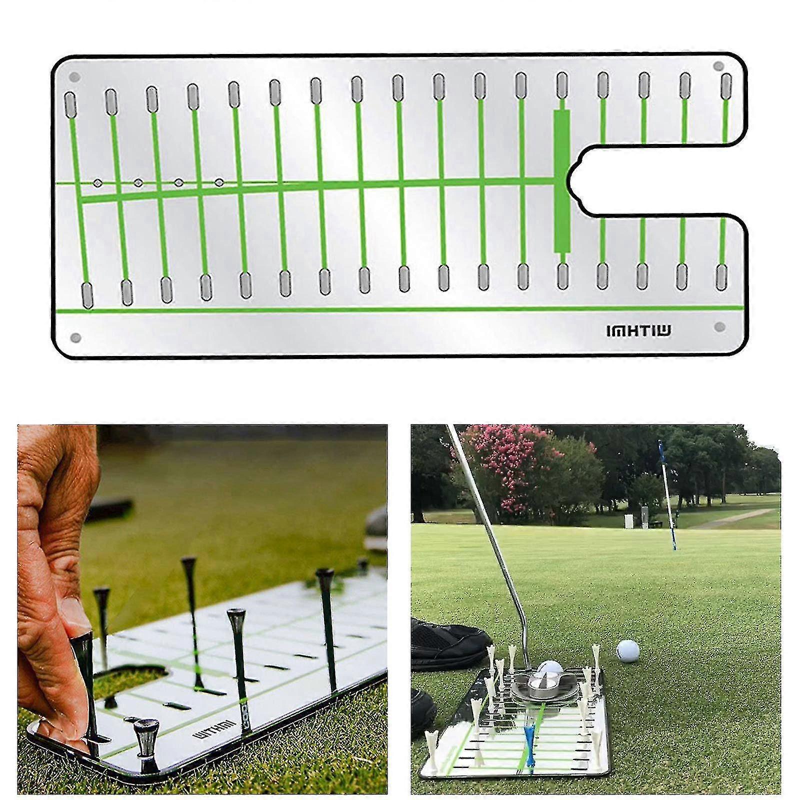 Golf Putting Alignment Mirror Exercise Training Aid Teaching Equipment ...