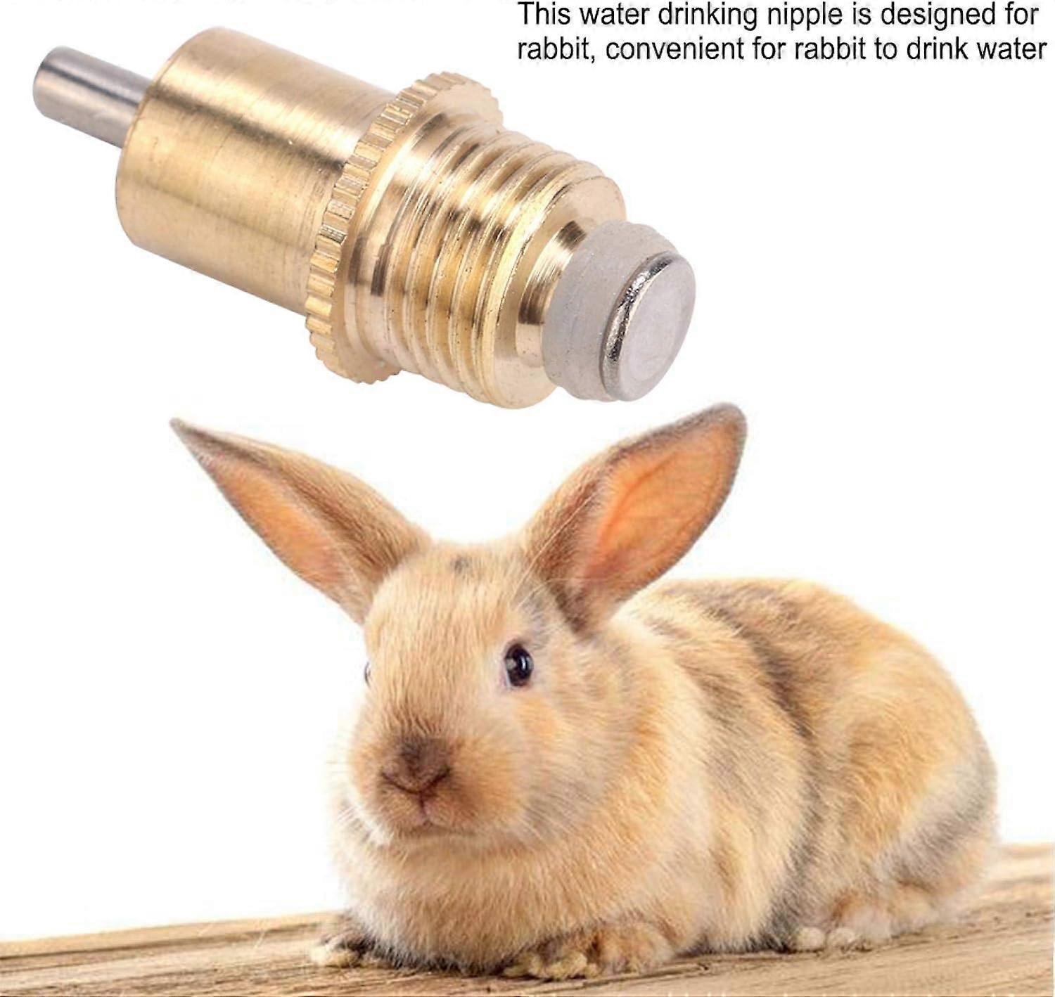 Rabbit Drinker Nipple Waterer, 20pcs Rabbit Water Nipples Rodent ...