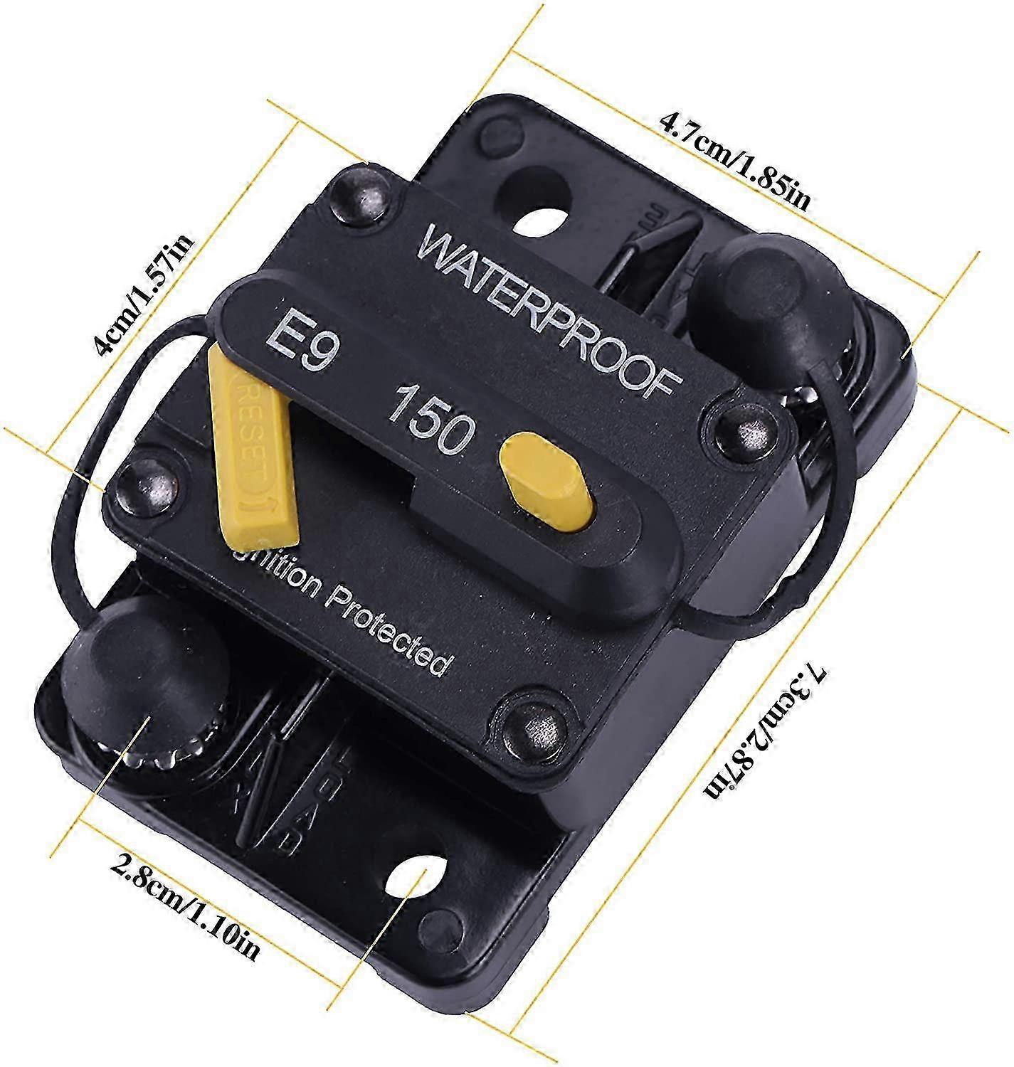 150A Circuit Breaker, 12V-48V DC Circuit Breaker with Manual Reset ...