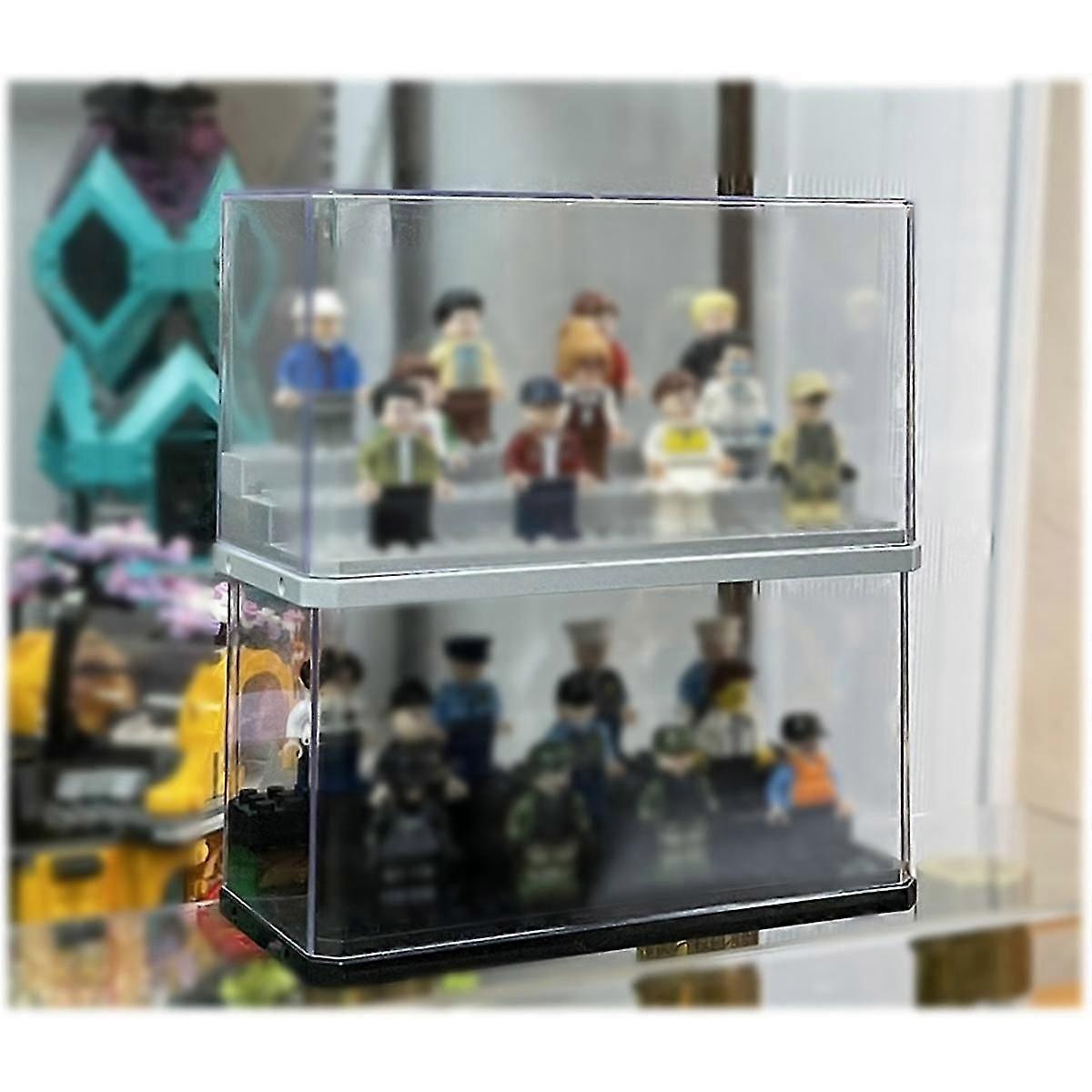 Mini Figure Display Box, Stackable Dustproof Building Block Display Box ...