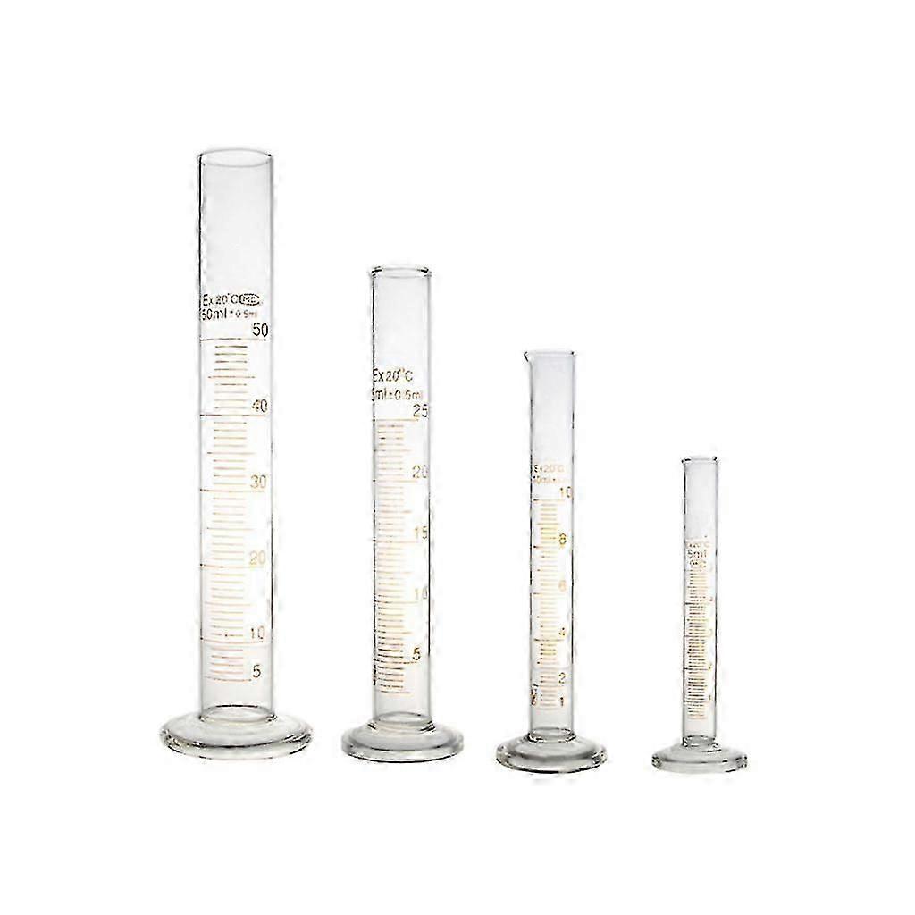 Glass Graduated Cylinder Lab Measuring Cylinder with Round Base 5/10/25 ...