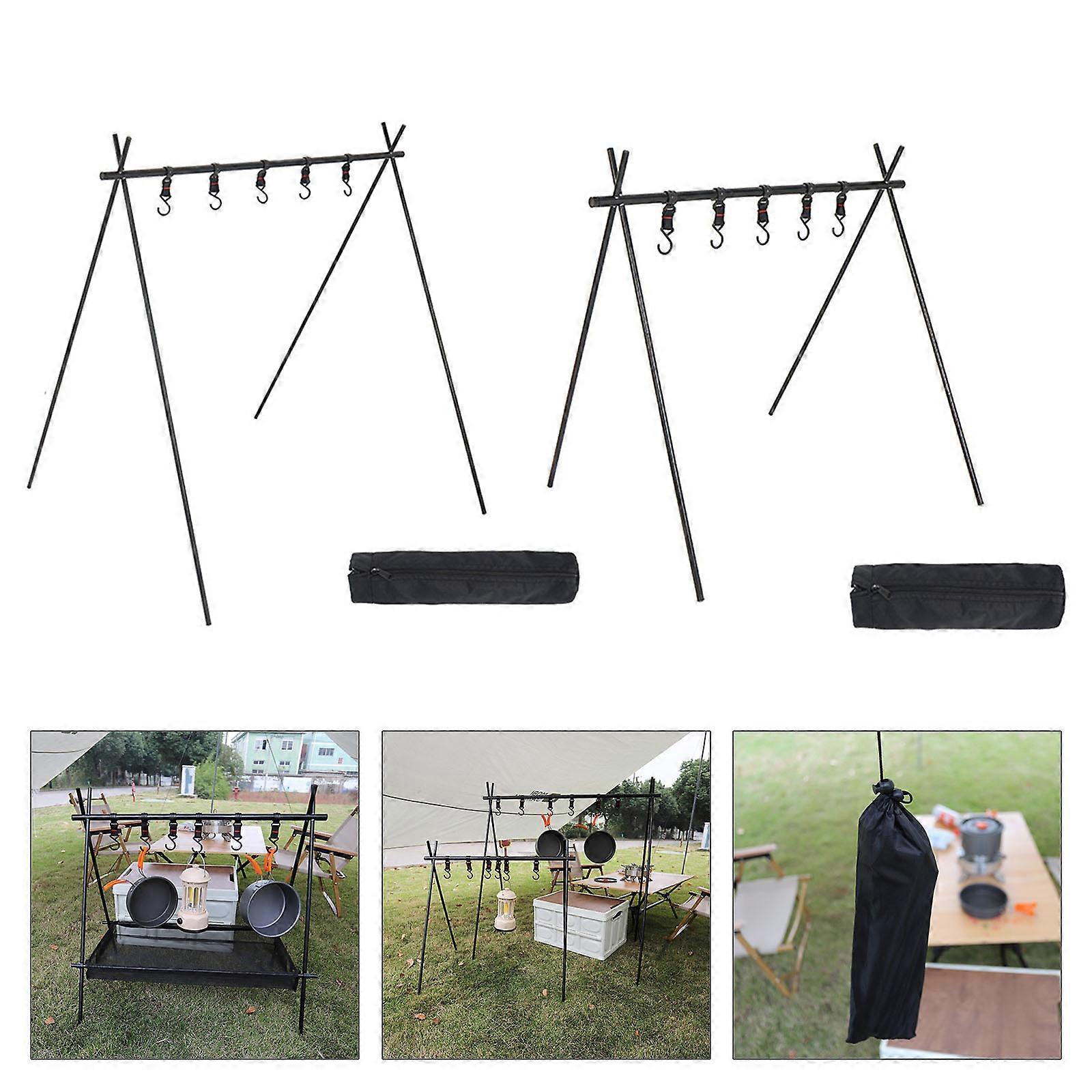 Portable Outdoor Picnic Rack Camping Hanging Organizers Hanging Rack ...