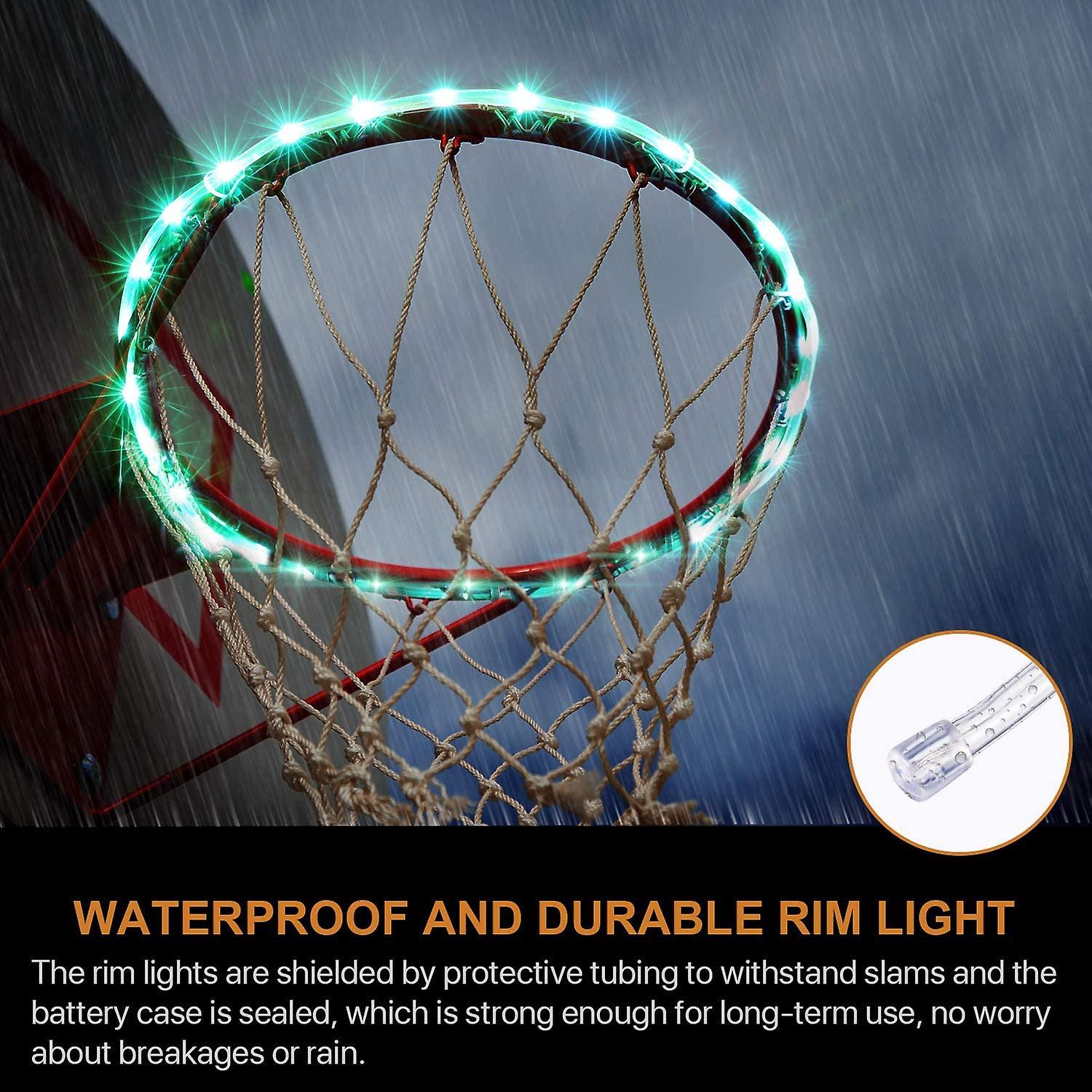 Led Basketball Hoop Lights, Remote Control Basketball Rim Led Light, 16 ...
