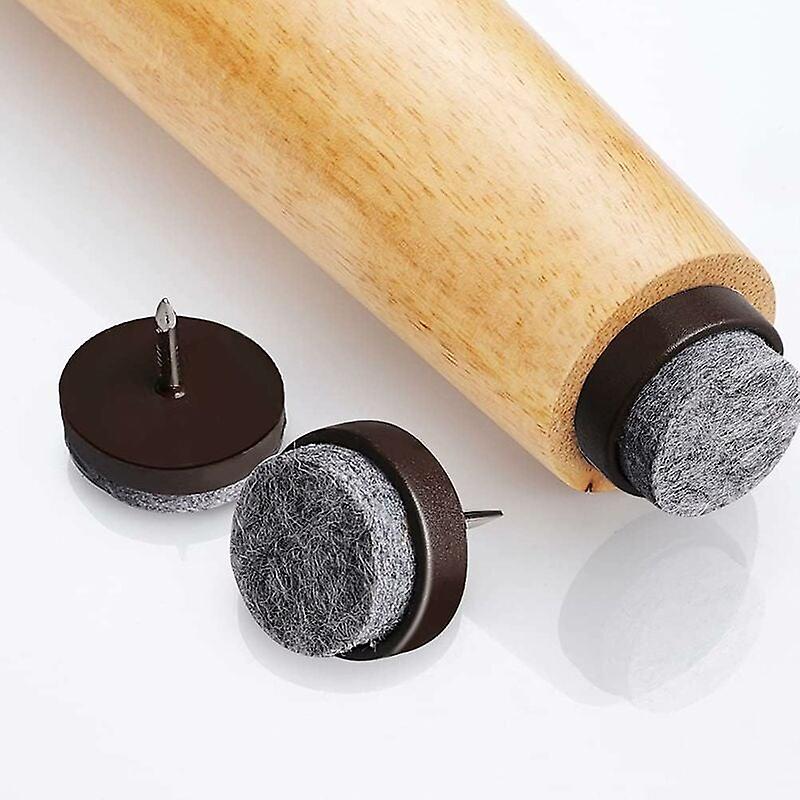 60 Pack Furniture Glides, 20MM Nail-On Chair Gliders, Round Felt Chair ...
