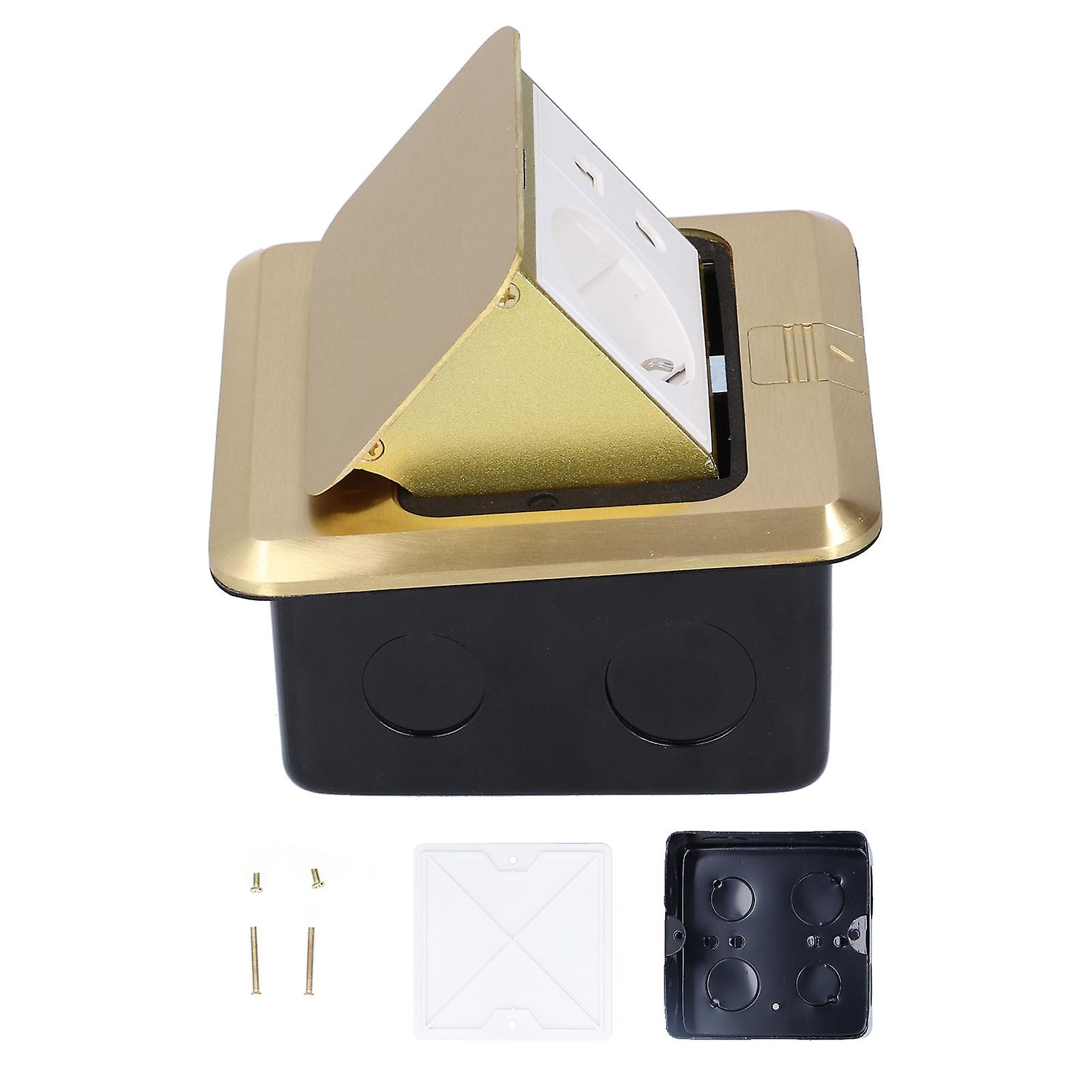 Popup Floor Socket: Waterproof Brass Electrical Outlet 16A with 2-Port ...