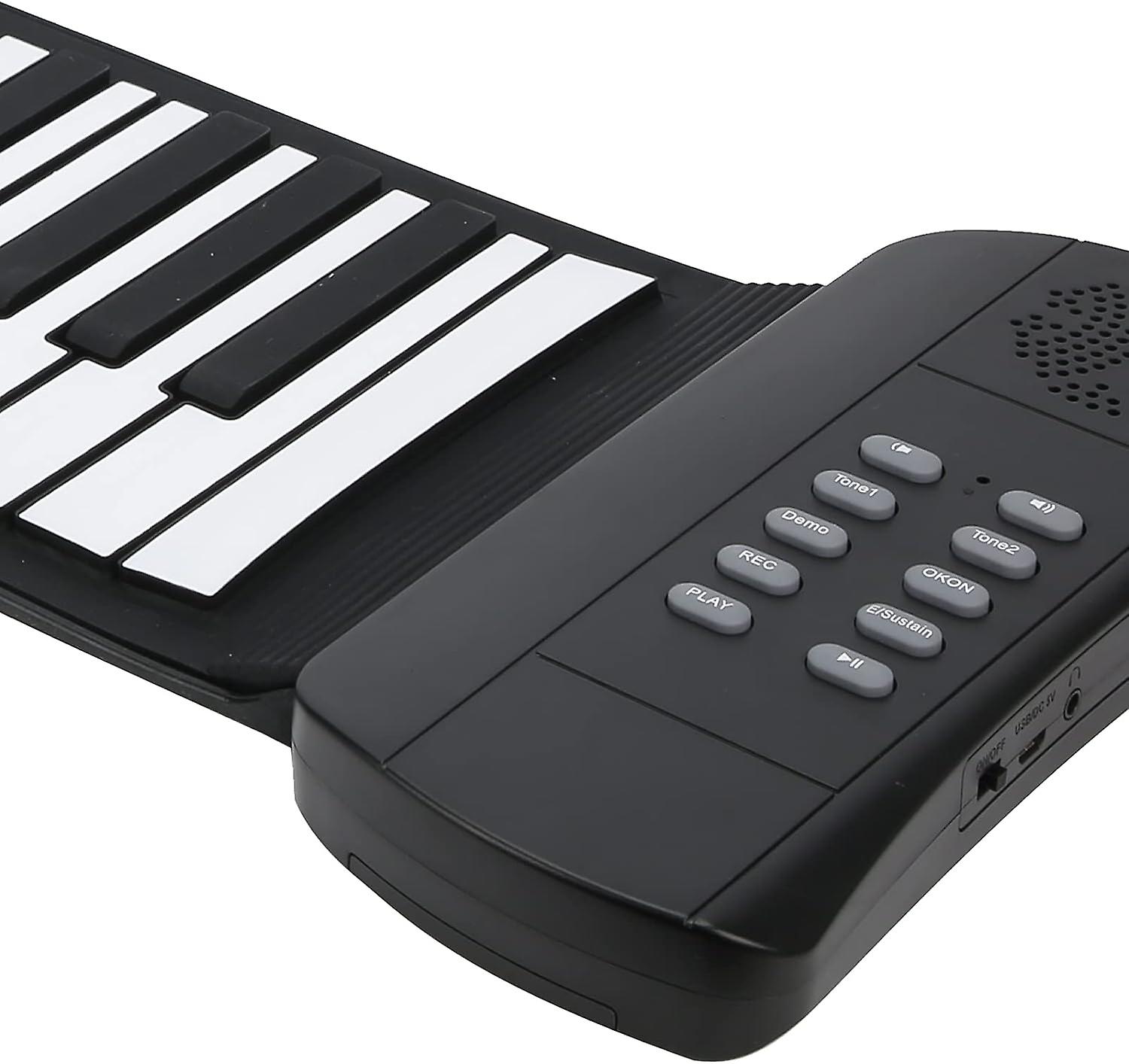 Hand Roll Piano, 61 Key Foldable Silicone Rechargeable Roll Up Piano ...