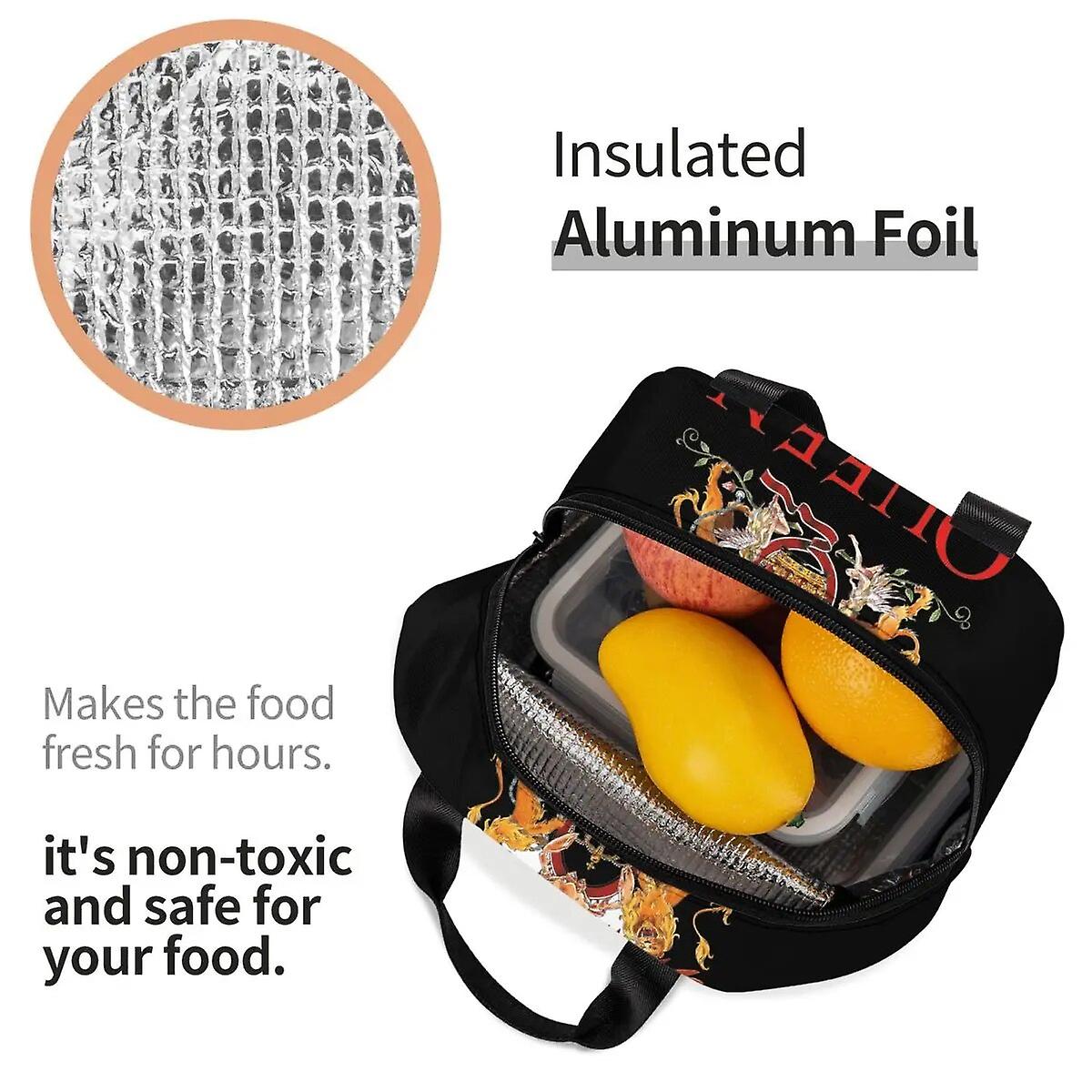 Rock Band Queen Thermal Insulated Lunch Bag Women Portable Freddie ...
