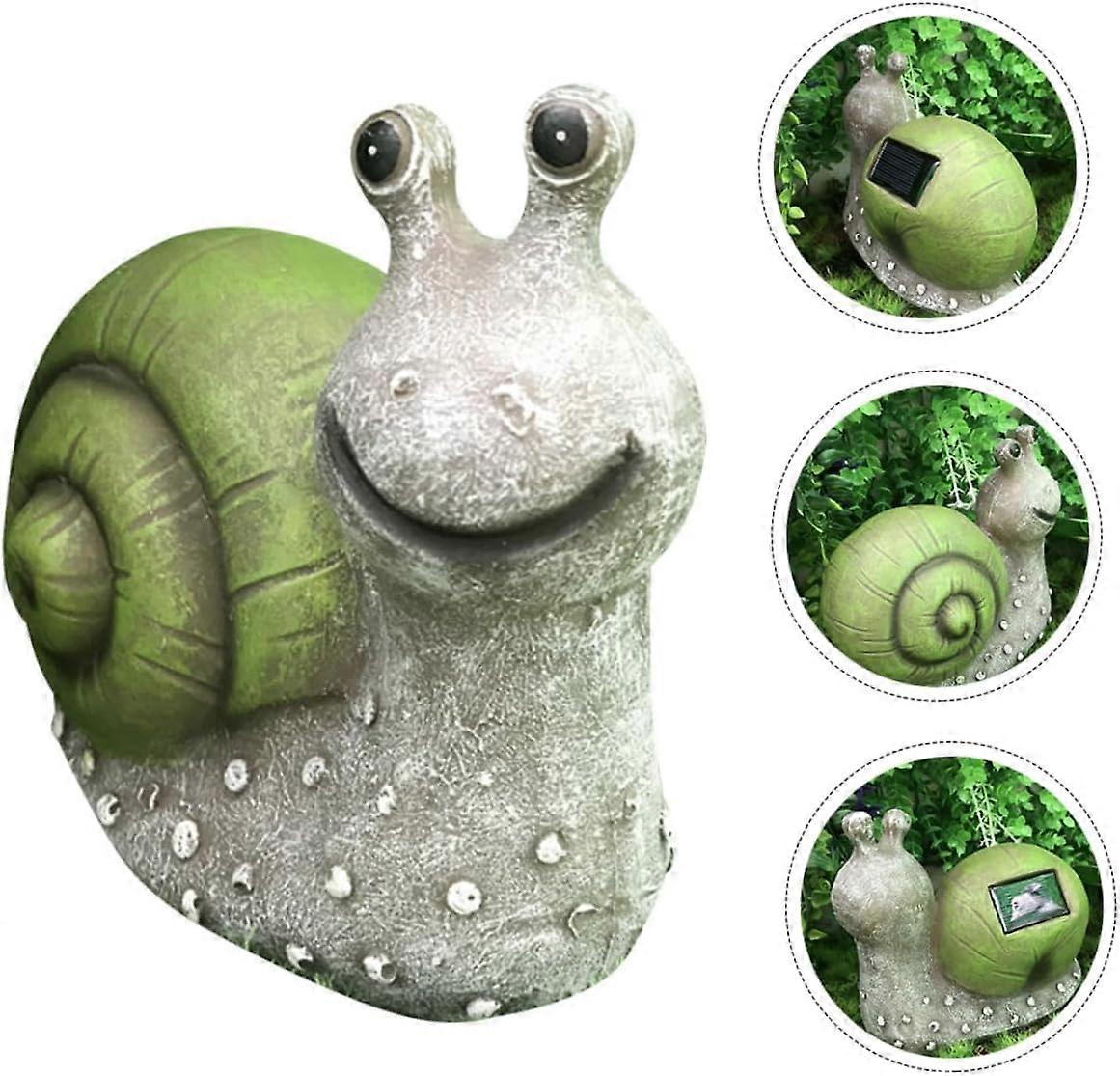 nice Pc Solar Snail Garden Snail Statue LED Garden Animal Statue ...