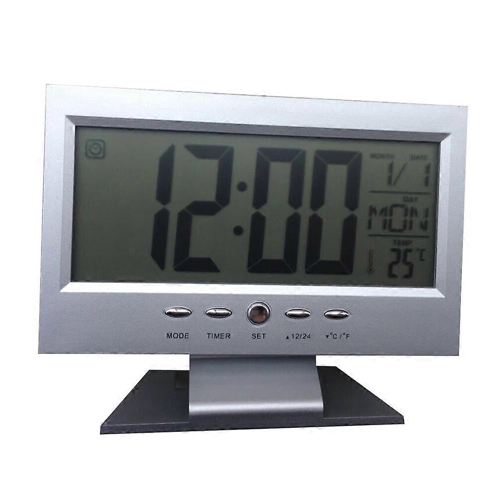 World Time Creative Large Screen Modern Digital Alarm Clock LCD LED ...