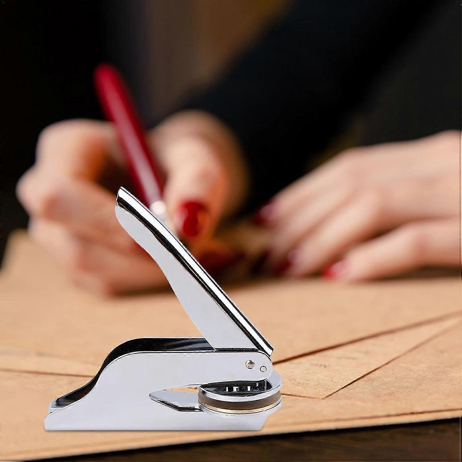 Paper Embosser | Library Book Stamp | Metal Embossing Seal, Handheld ...