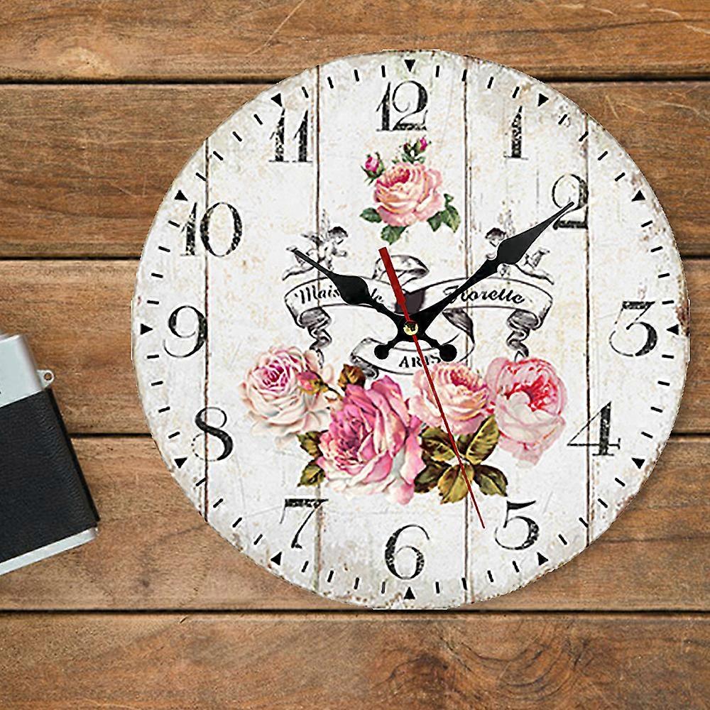 12-inch clock, living room wall clock, antique wall clock, simple ...