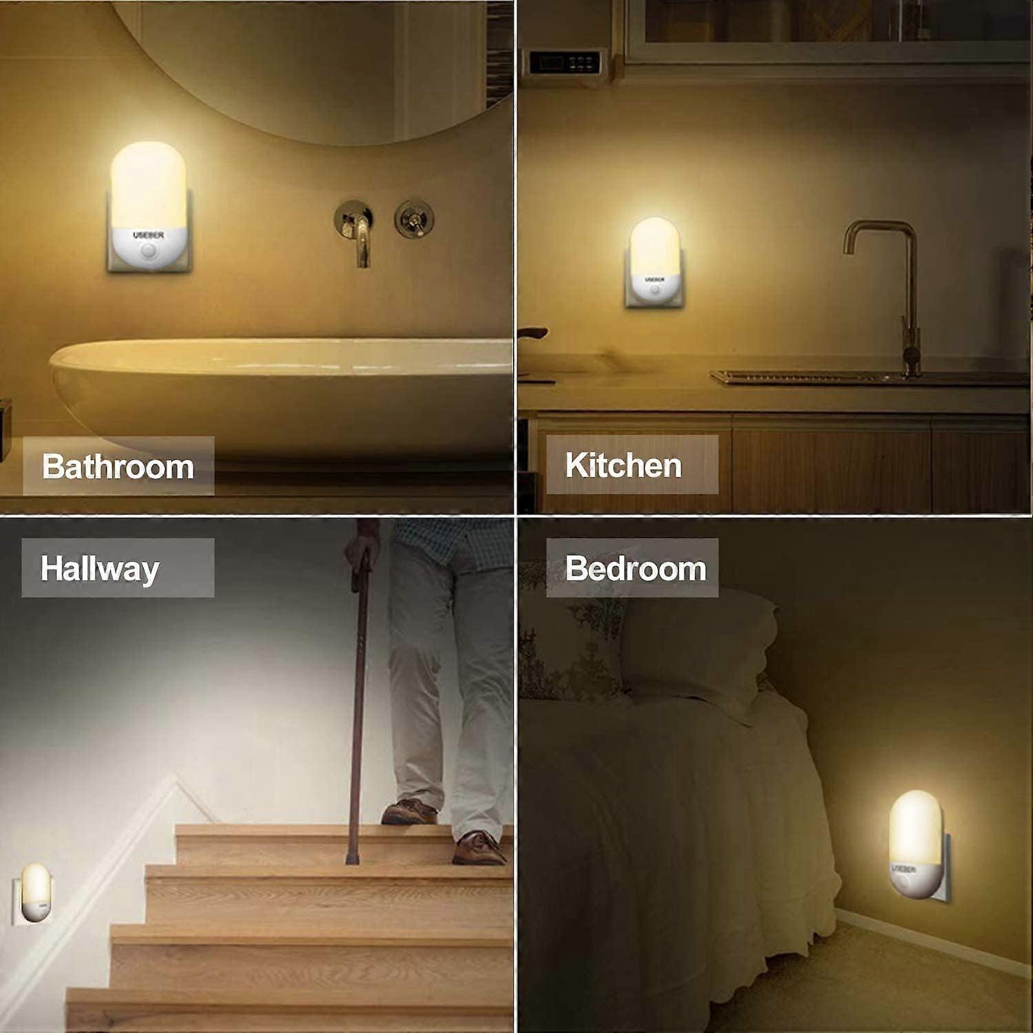 Veilleuse LED, [Lot de 2] Useber Lampe Nuit Automatique Plug-and-Play ...