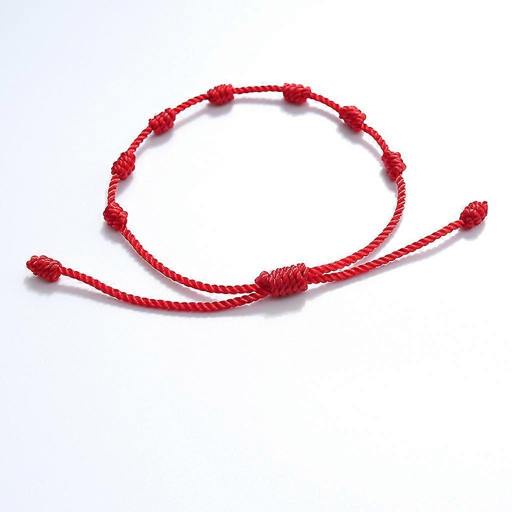 2x Eye-catching Kabbalah Bracelet 7 Knots Red String Bracelets With ...